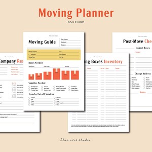 Moving Guide, Planner, Mover Research, Moving Tracker, Checklist ...