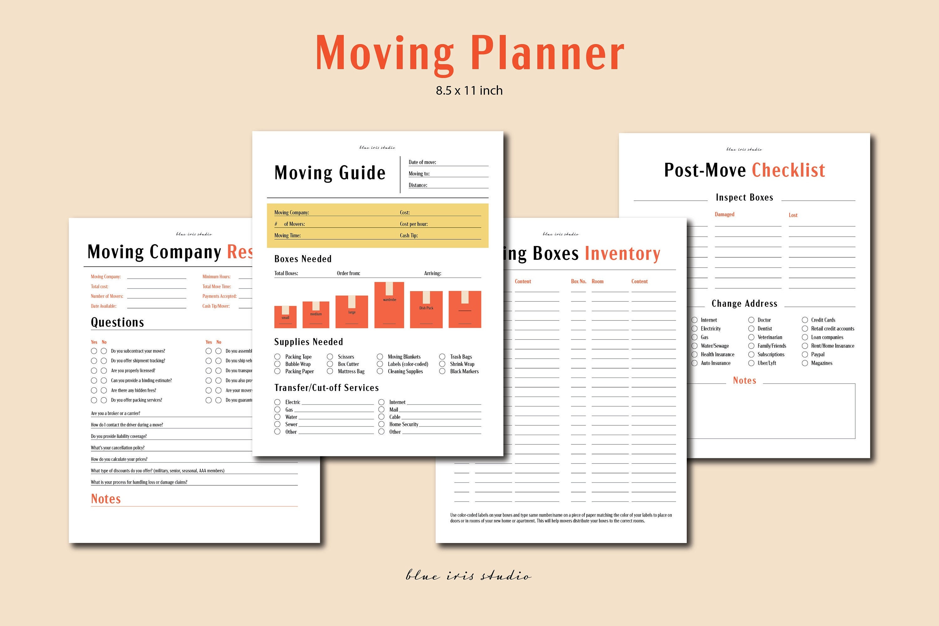 Moving Guide, Planner, Mover Research, Moving Tracker, Checklist ...