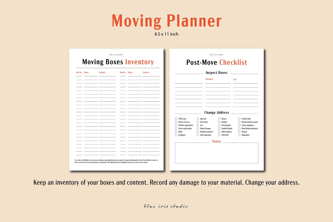Moving Guide, Planner, Mover Research, Moving Tracker, Checklist ...