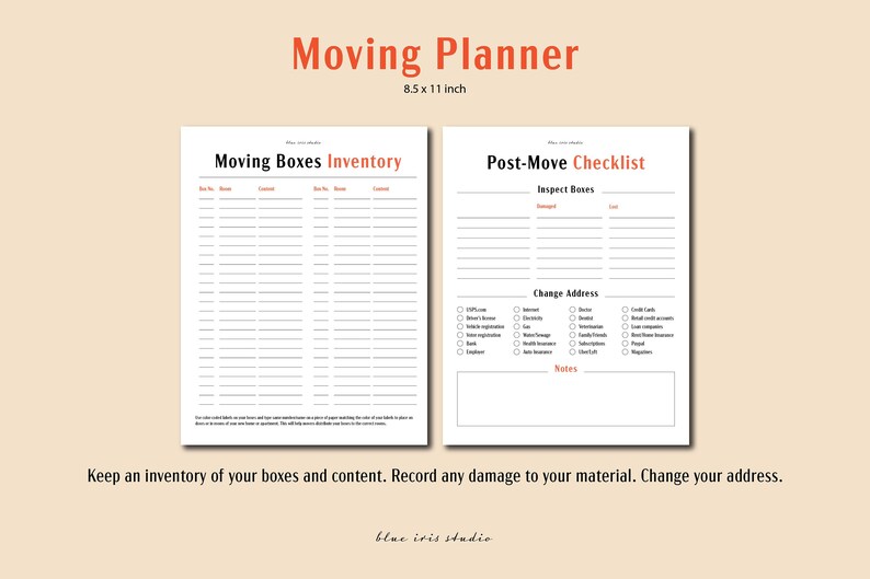 Moving Guide, Planner, Mover Research, Moving Tracker, Checklist ...