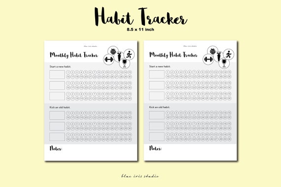 Habit Tracker Tracker Template Breaking Habits Journal - Etsy