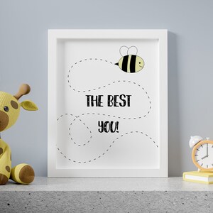 Bee the Best You Inspirational Printable Art Instant Digital - Etsy