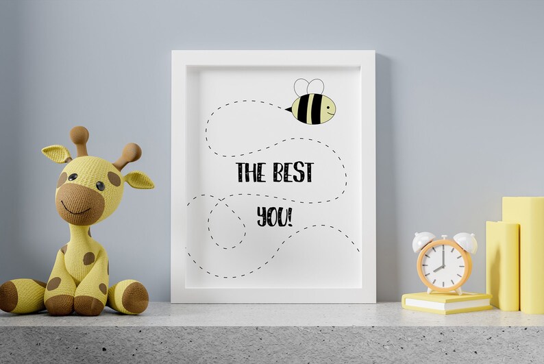 Bee the Best You Inspirational Printable Art Instant Digital - Etsy
