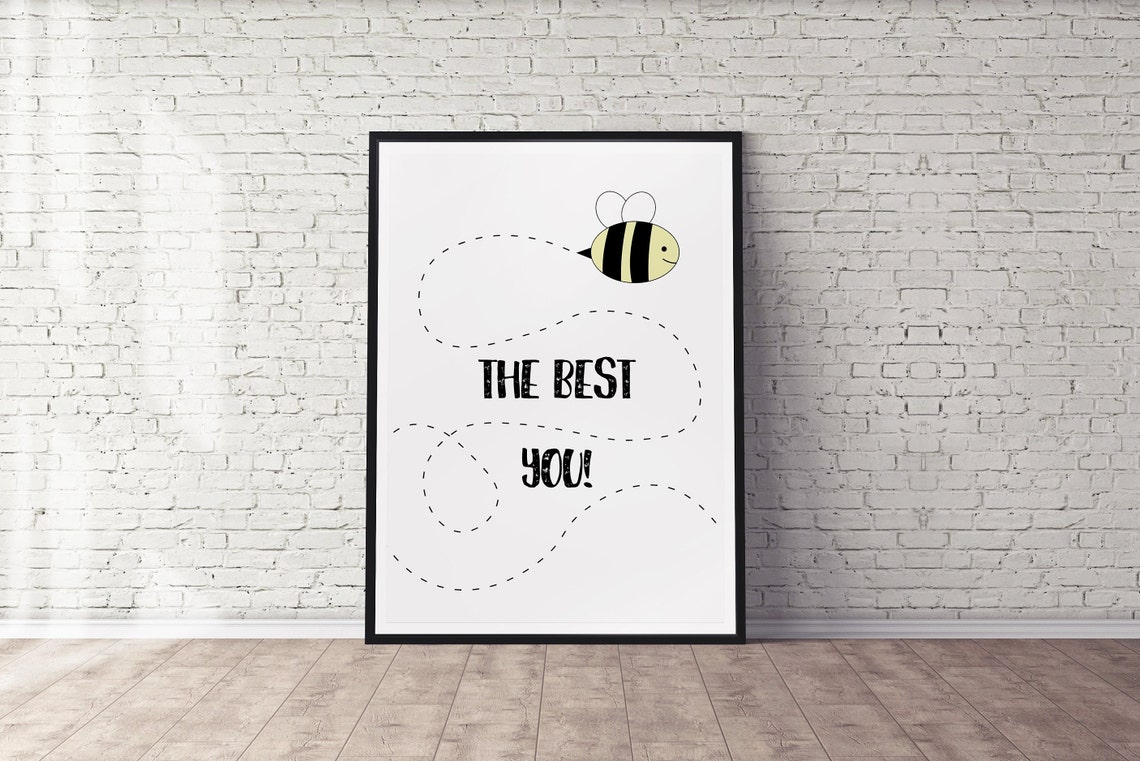 Bee the Best You Inspirational Printable Art Instant Digital - Etsy