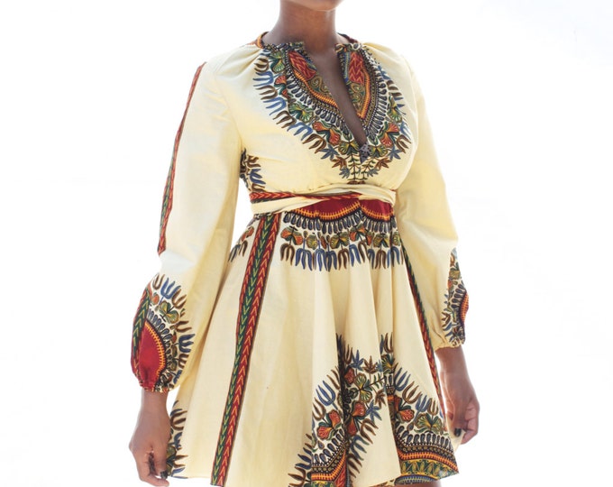 Zhara Keyhole Dashiki Dress Etsy