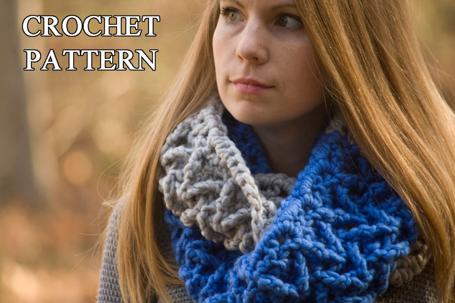 CROCHET PATTERN Chevron Infinity Scarf Pattern Colorblock - Etsy