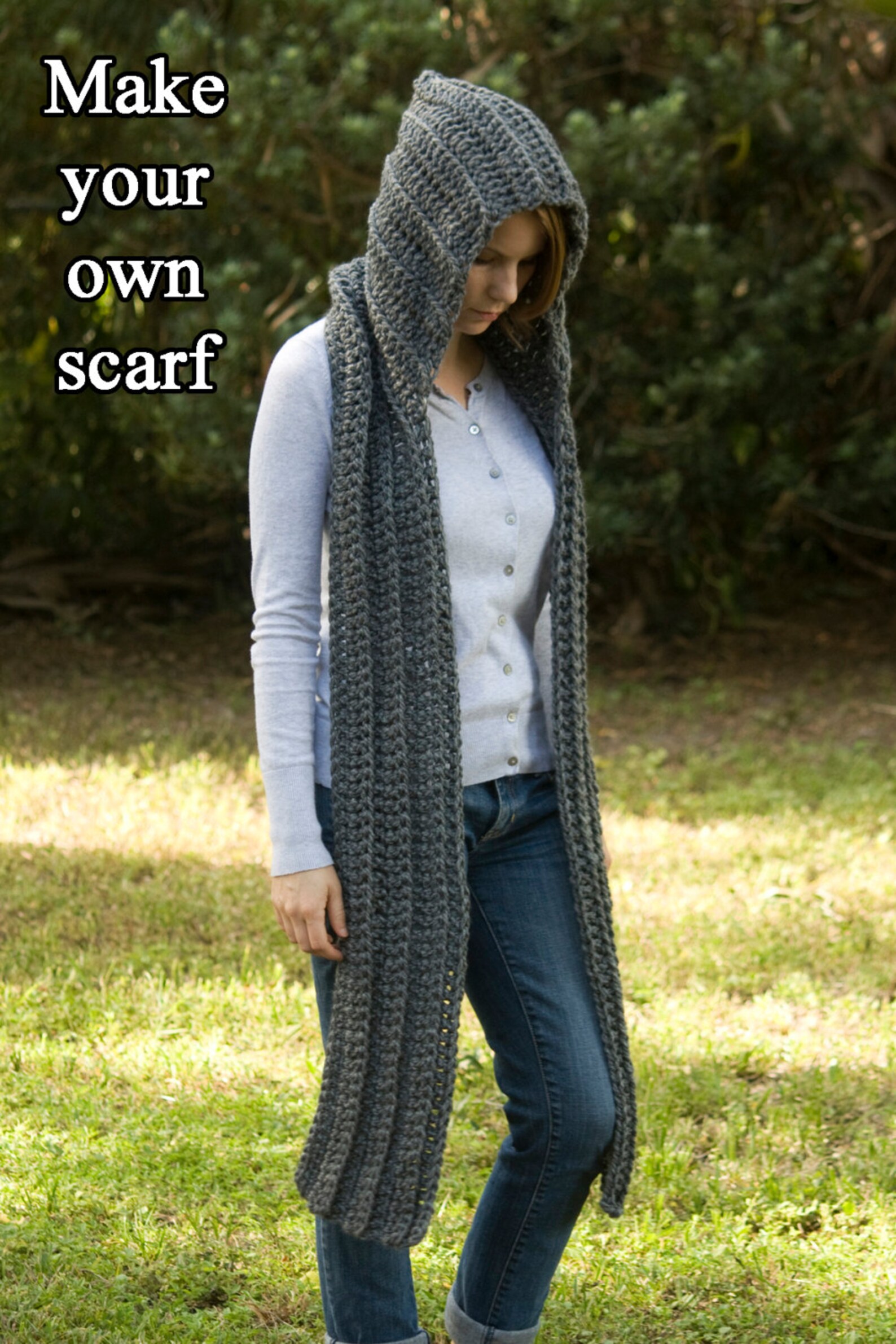CROCHET PATTERN Hooded Scarf Pattern, Crochet Scoodie Instant Download ...