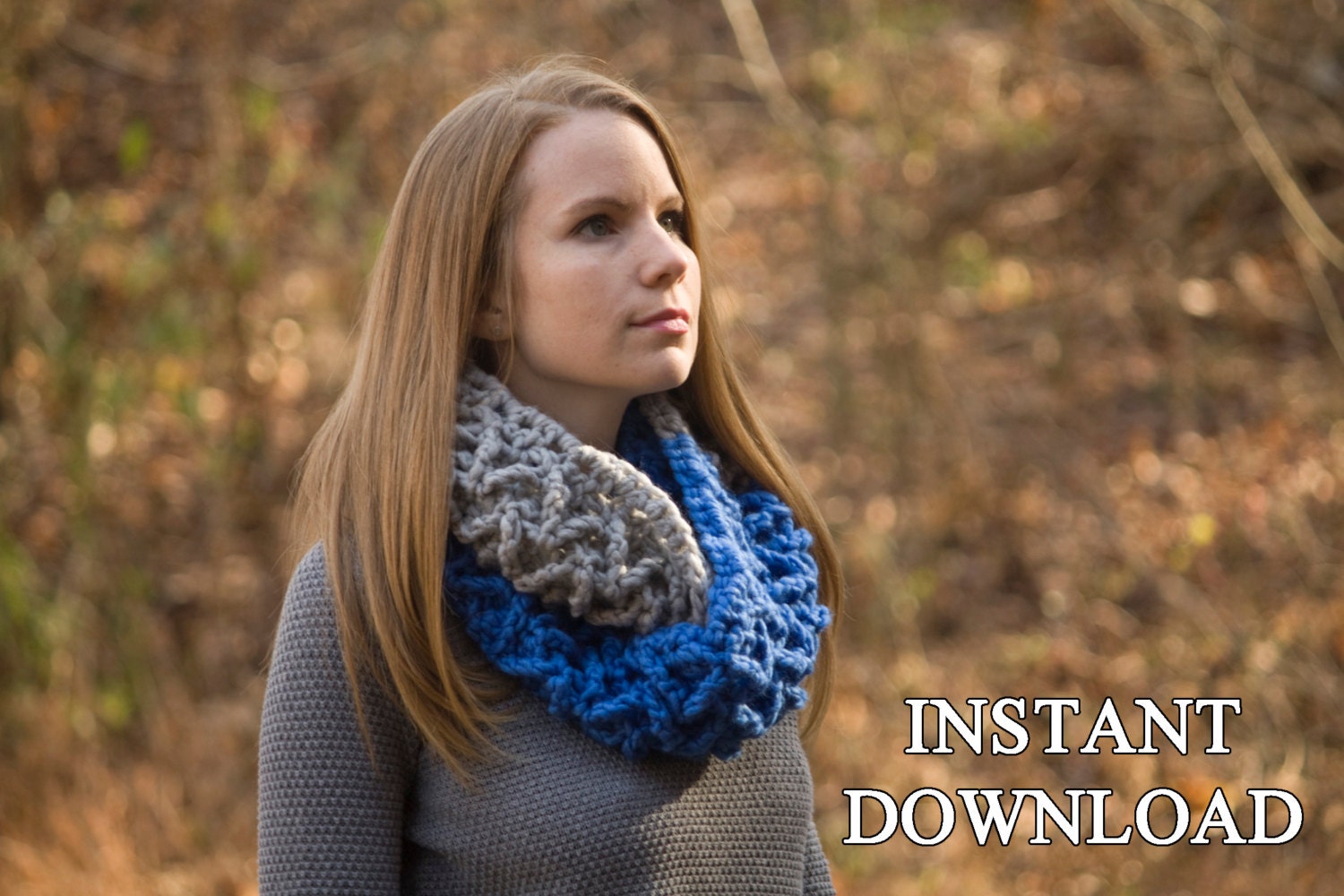 CROCHET PATTERN Chevron Infinity Scarf Pattern Colorblock - Etsy