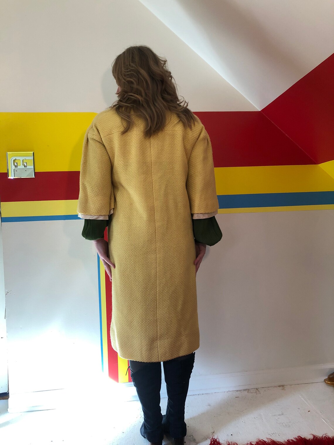 1960s Vintage Forstmann Wool Yellow Car Coat Sz M - Etsy