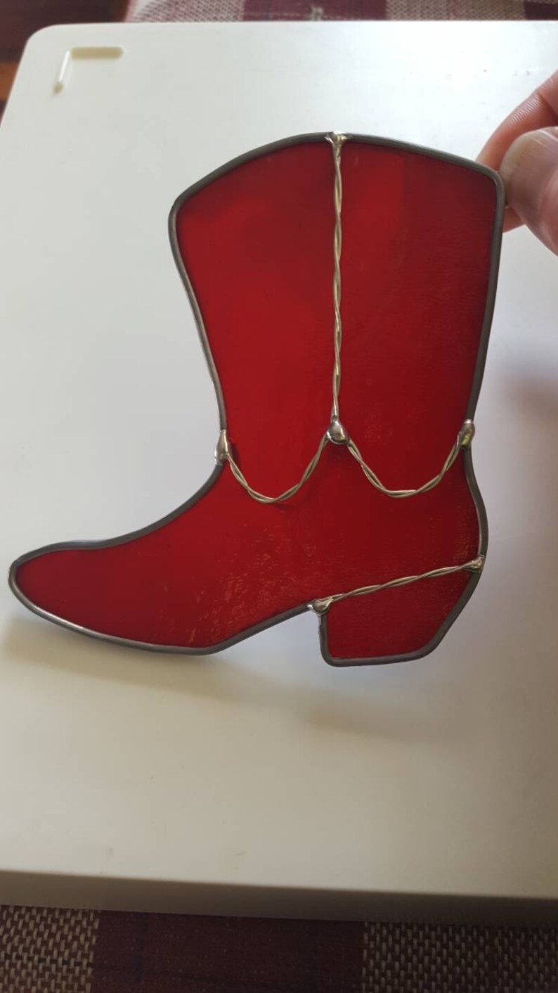 Stained Glass Cowboy Boot | Etsy