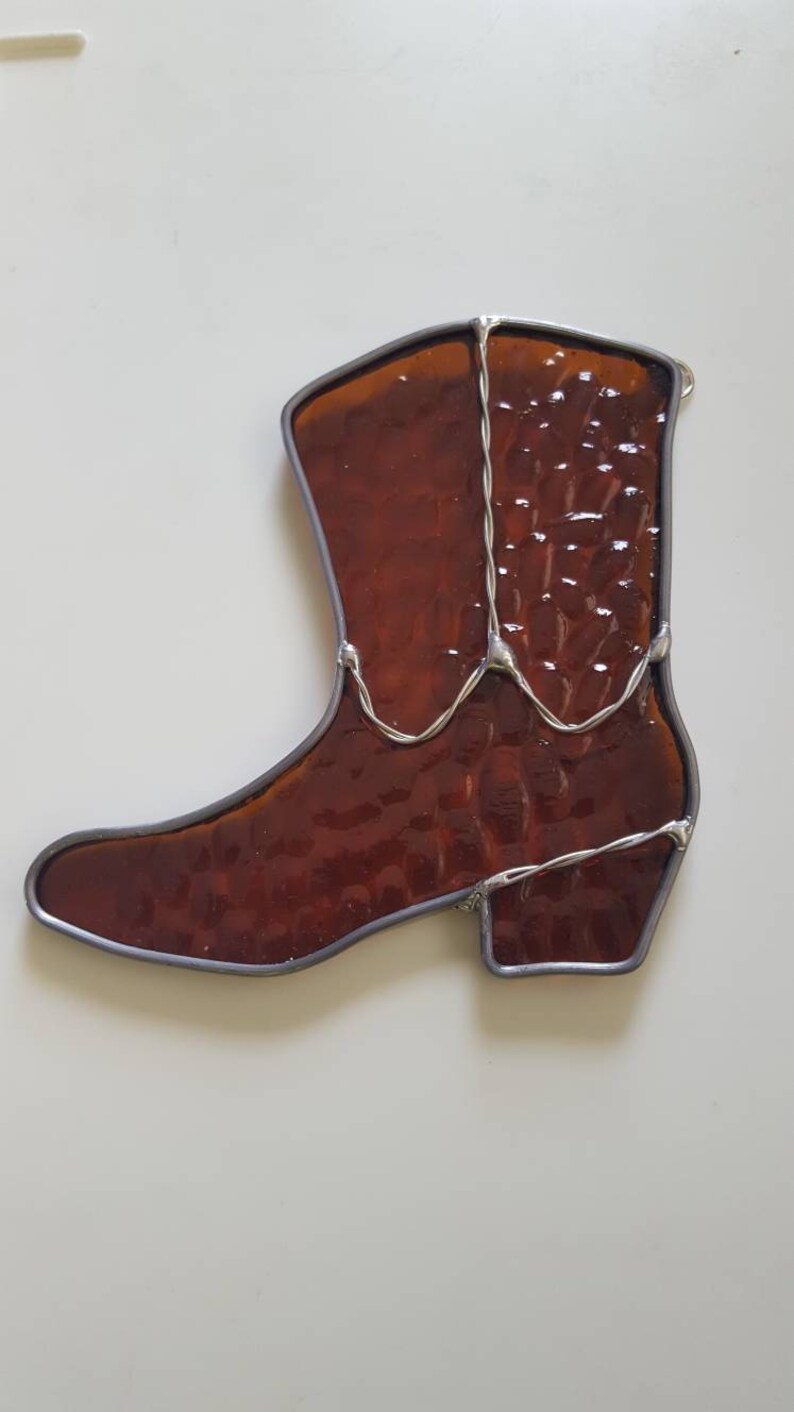 Stained Glass Cowboy Boot | Etsy