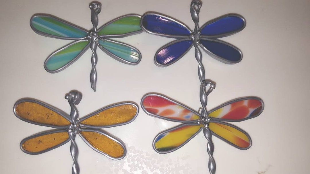 Stained Glass Dragonfly Screen Hanger - Etsy