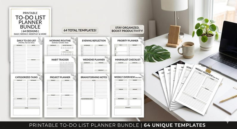 To Do List Planner, 64 Printable Templates, Daily Task Priority ...