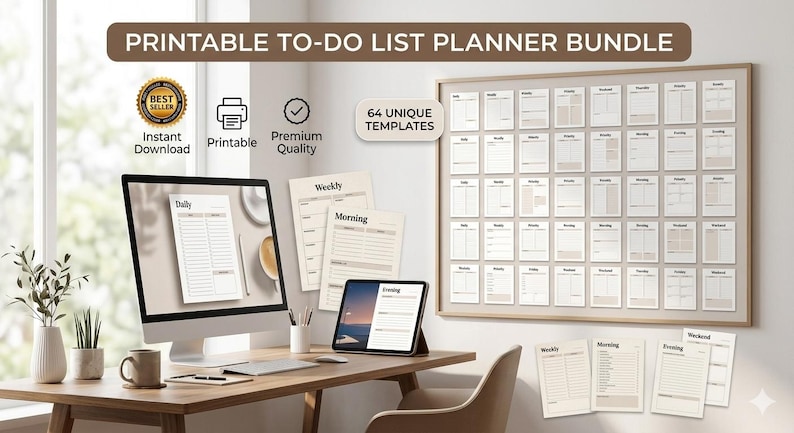 To Do List Planner, 64 Printable Templates, Daily Task Priority ...