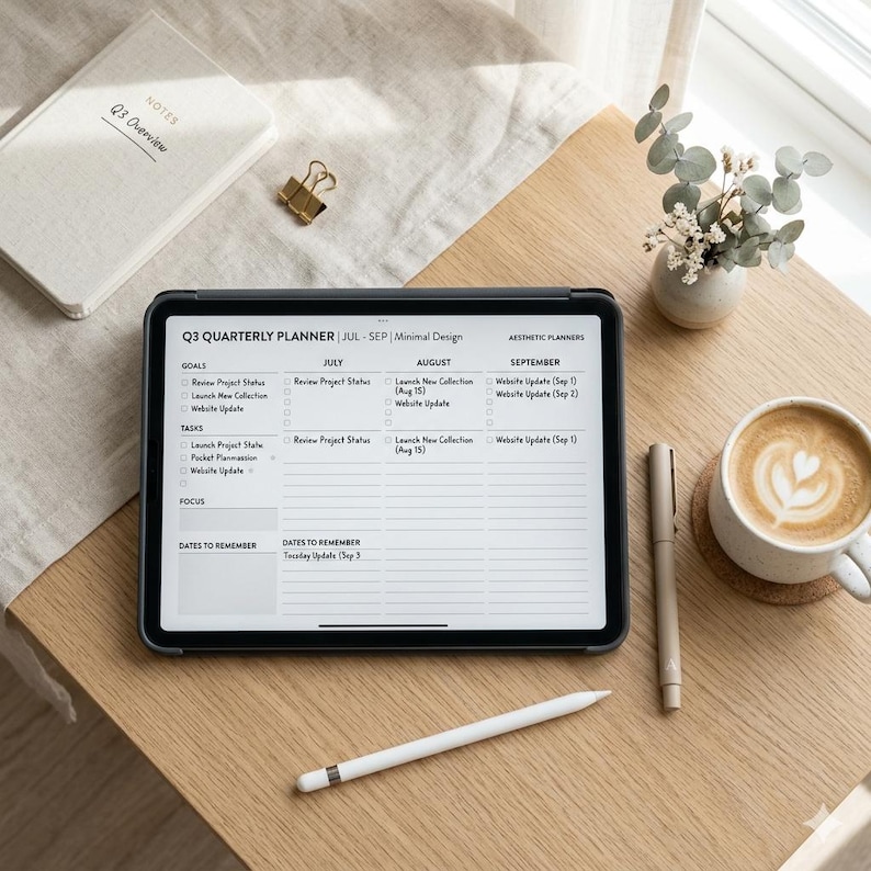 Quarterly Planner Templates Bundle | Goal Setting, Productivity ...