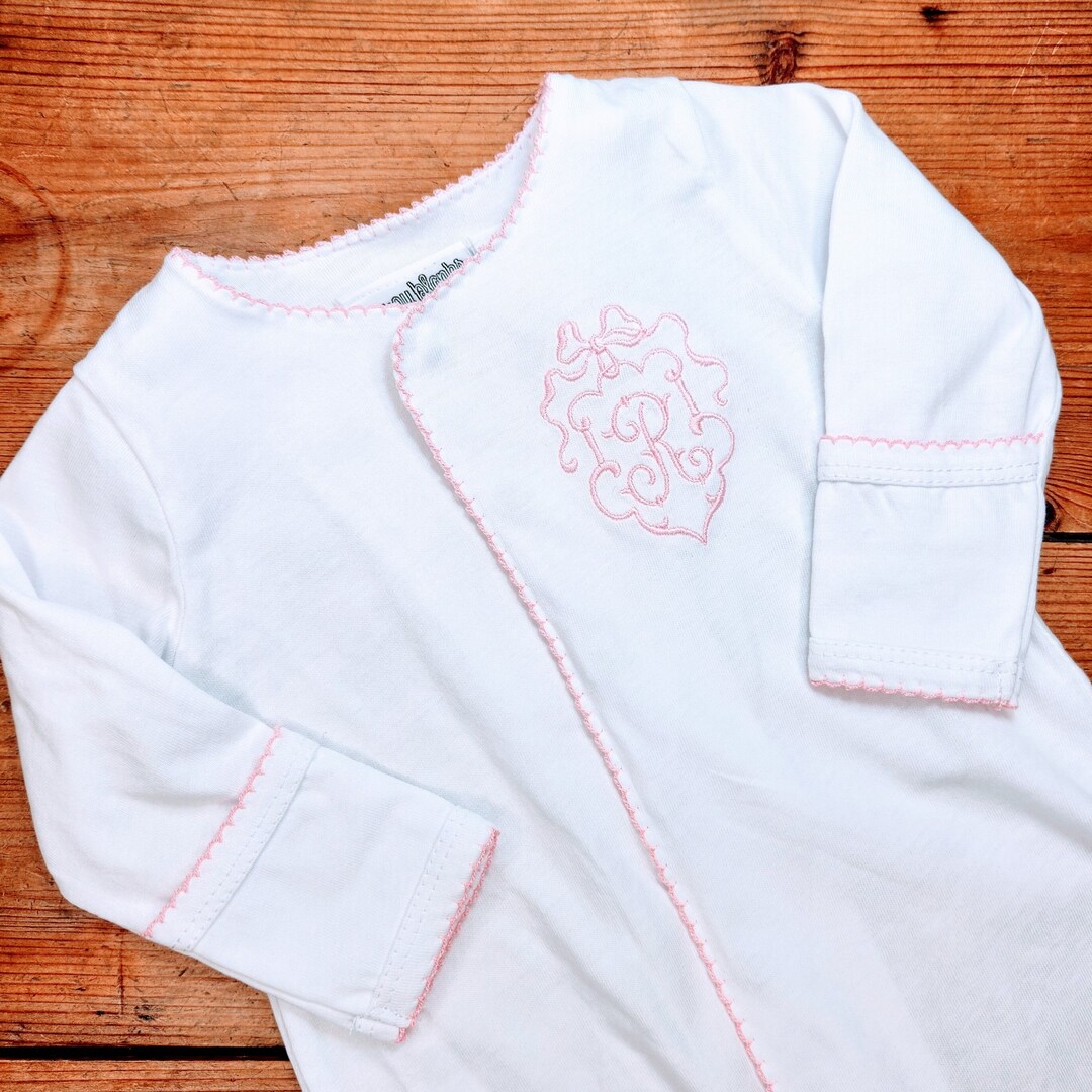 Monogrammed Baby Gown, Monogrammed Baby Footie, Coming Home From ...