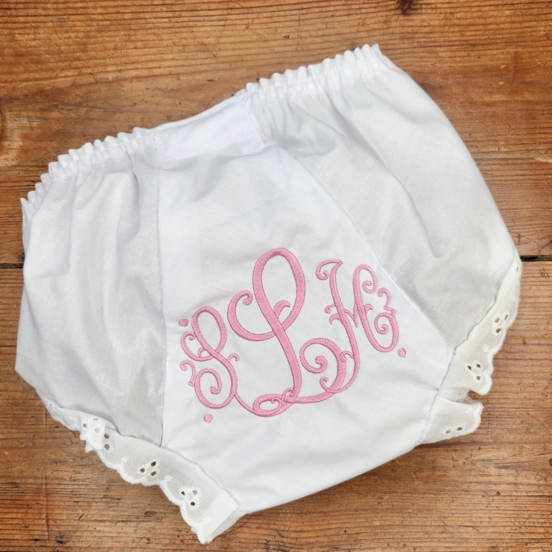 Monogrammed Bloomers, Baby Girl Bloomers, Personalized Girl Bloomers ...