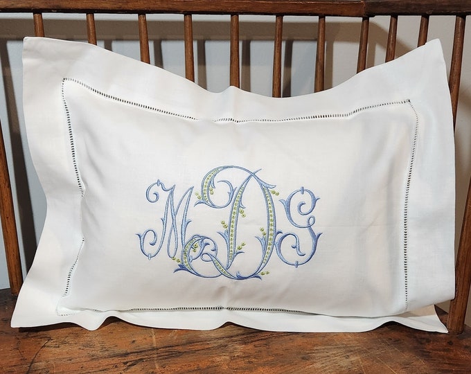 Monogrammed Baby Pillow, Personalized Crib Pillow, Embroidered Nursery ...