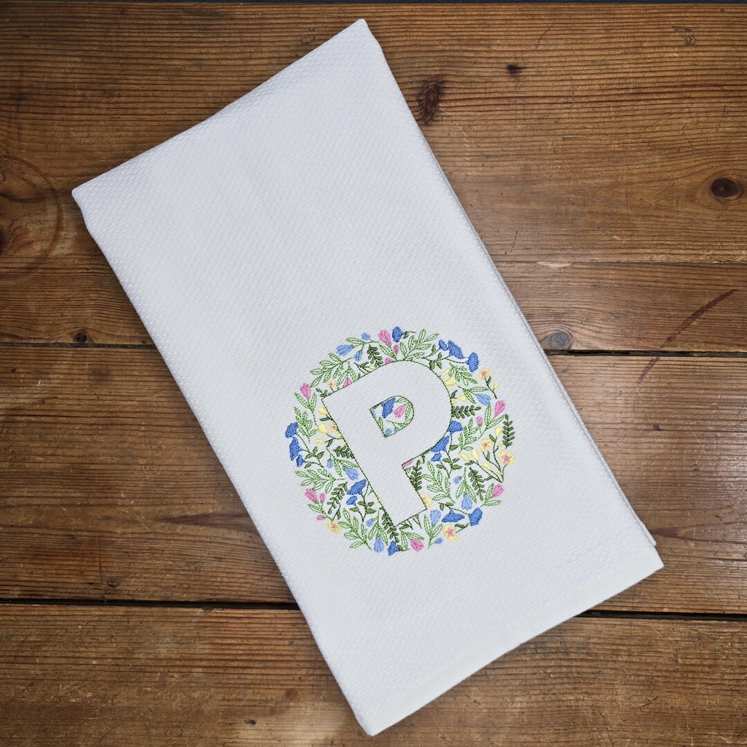 Monogrammed Waffle Terry Towel, Linen Hand Guest Towel, Huck Towel ...