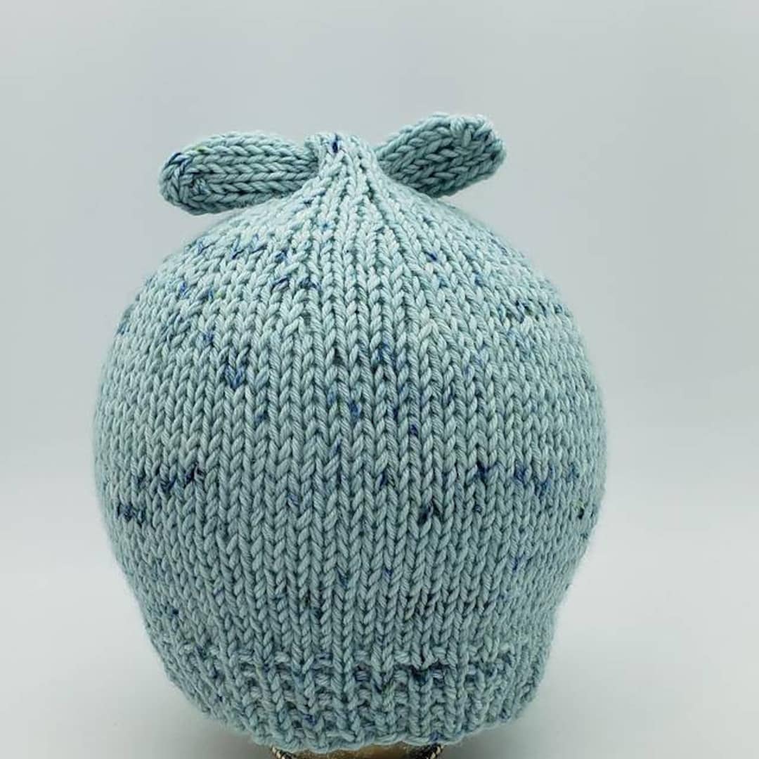 Baby Hat KNITTING PATTERN, Tot Knot Hat, Hat With Tassels, Hat With ...