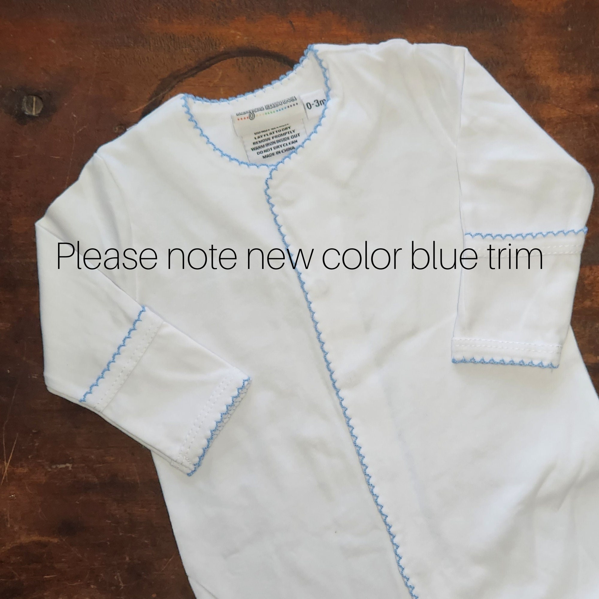 Teddy Bear Monogrammed Baby Gown or Footie, Personalized Teddy Bear ...
