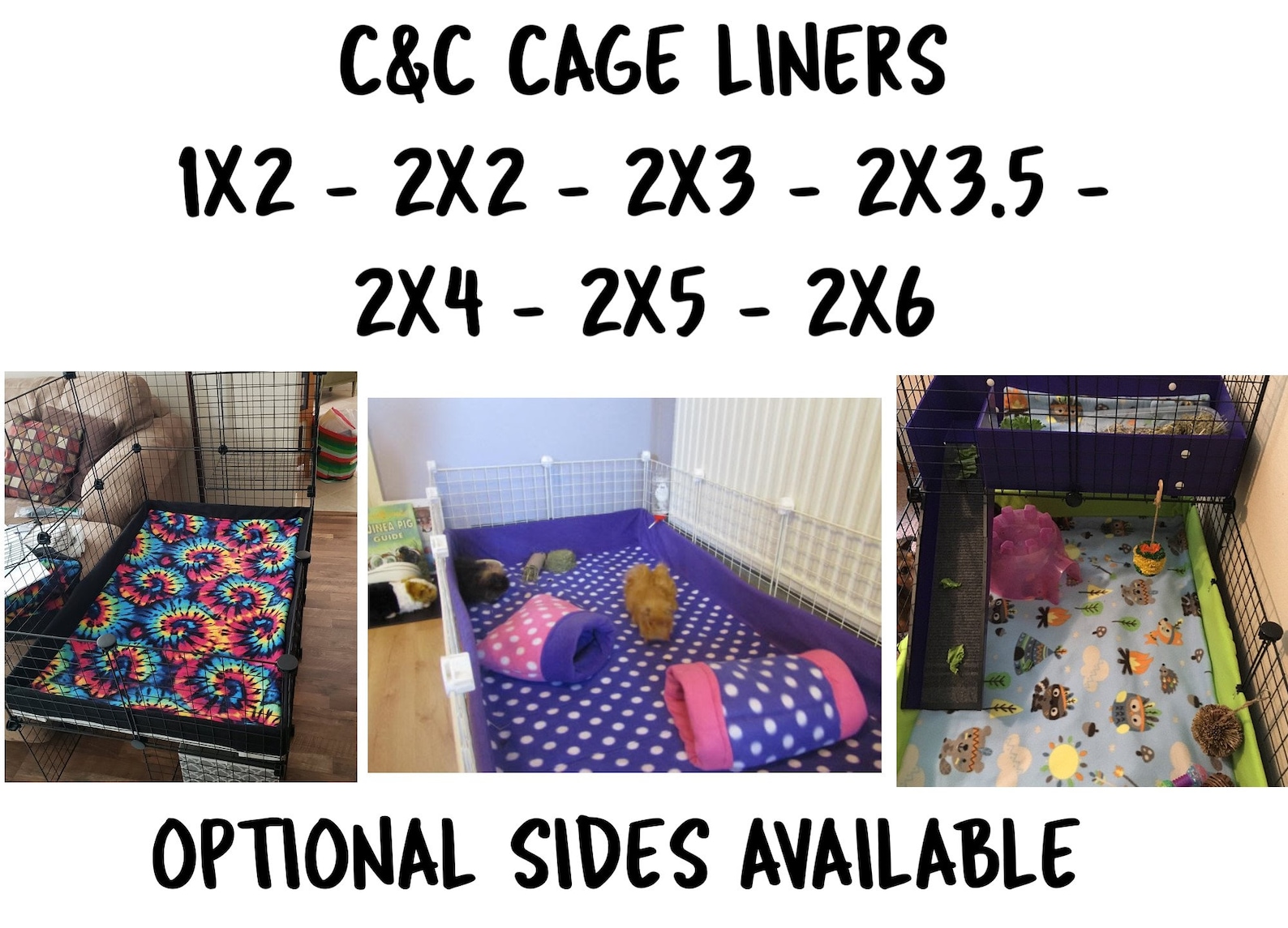 Custom Fleece C&C Cage Liner 1x2 2x2 2x3 2x4 2x5 Liner - Etsy