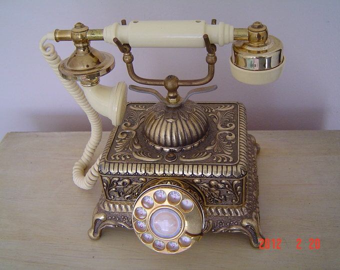 Vintage French Style Rotary Desk Telephone - Etsy