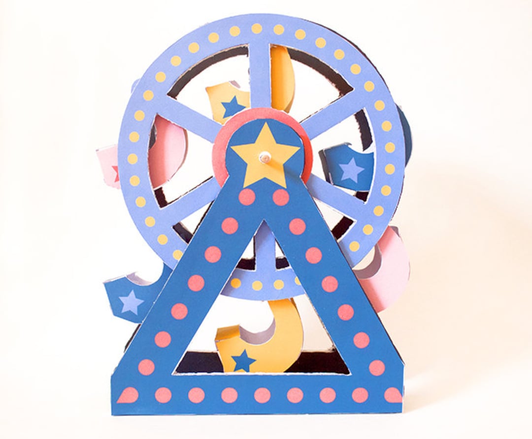 3D Paper Craft - Ferris Wheel - Paper Craft - Printable PDF - Etsy