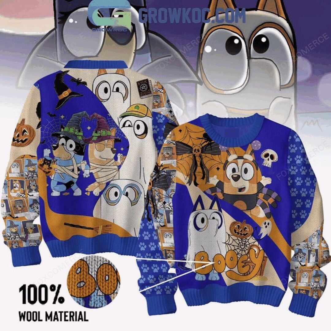 Bluey Spooky Time Booey Christmas Ugly Sweater - Etsy
