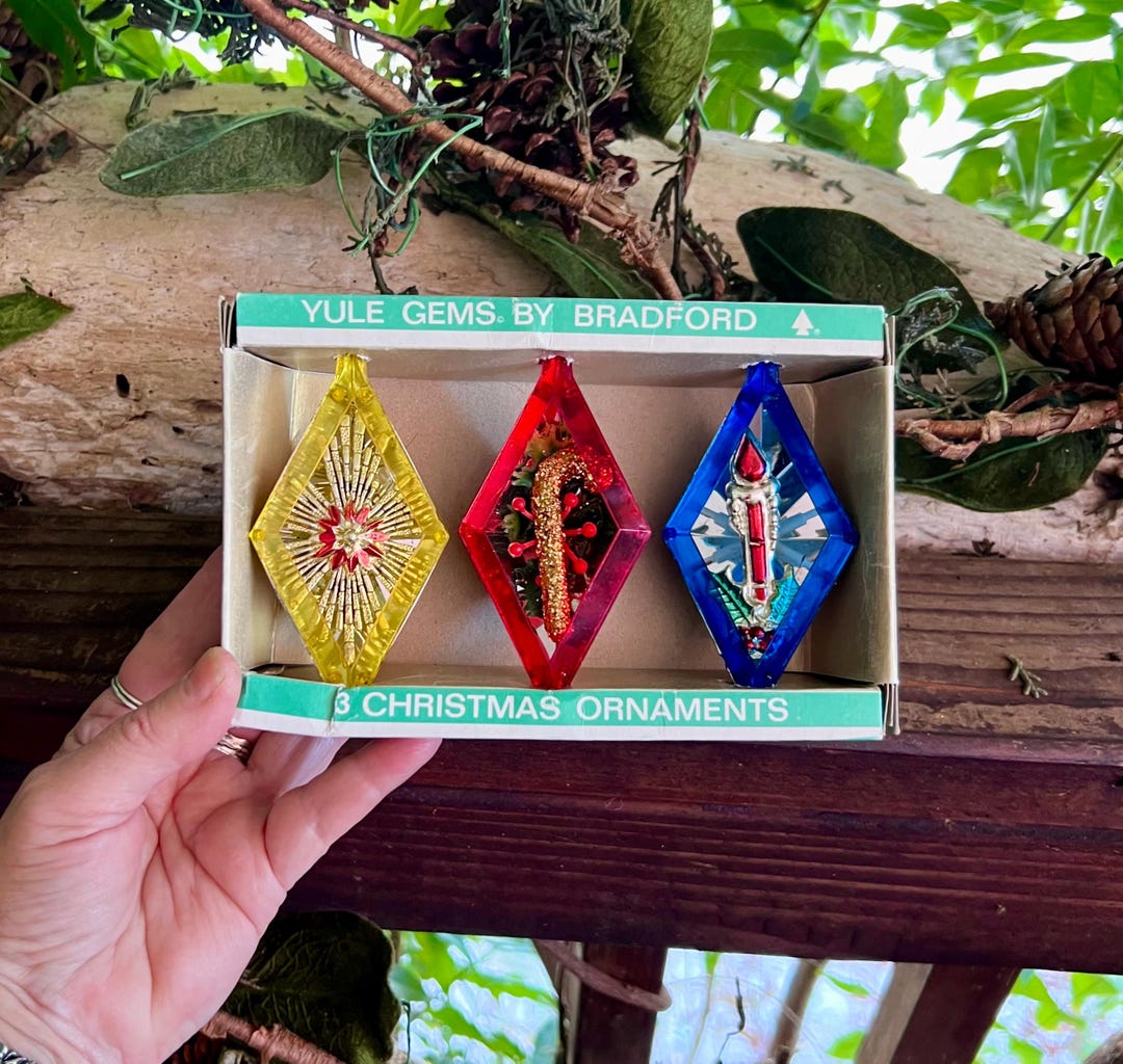 Vintage Bradford Christmas Ornament MCM 1960 1970 Candy Cane Candle ...