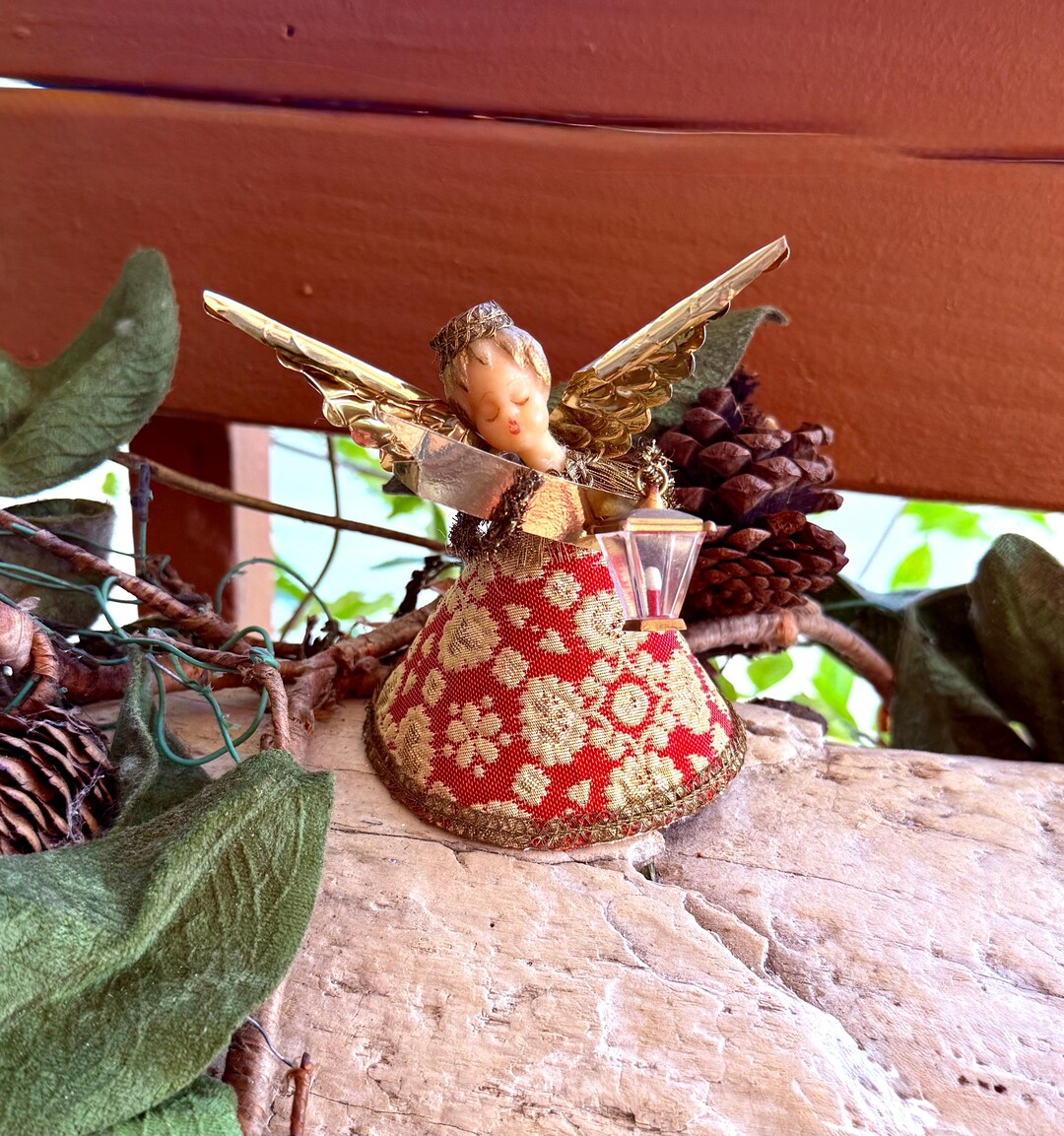 Vintage 1950 1960 Koestel Wax Angel Christmas Ornament Western Germany ...