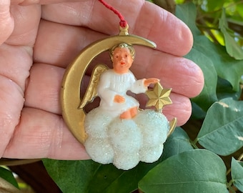 Vintage Angel Shooting Star Christmas Ornament 1940 1950 West Germany ...