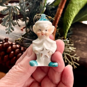 Vintage Elf Pixie Christmas Bell Ornament Retro Kitsch Elf Pixie Bell ...