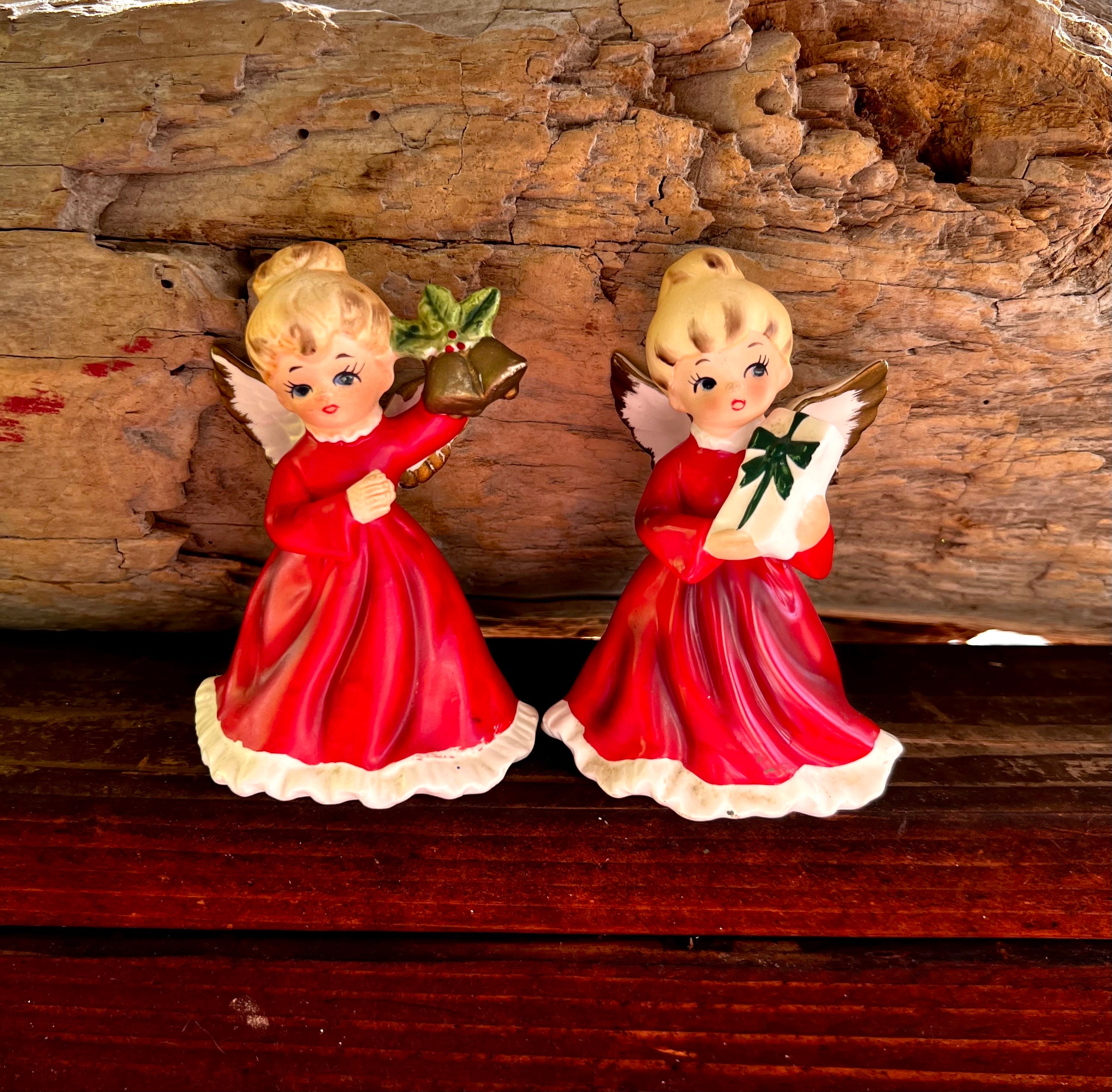 Vintage NAPCO Angel Christmas Figurines 1950 MCM Retro Ceramic - Etsy