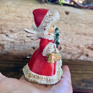 Vintage LEFTON Angel Christmas Bell 1950 MCM Retro Kitsch Angel ...