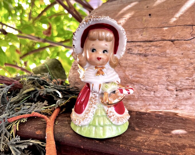 Vintage LEFTON Angel Christmas Bell 1950 MCM Retro Kitsch Angel Choir ...