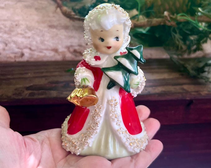 Vintage LEFTON Angel Christmas Bell 1950 MCM Retro Kitsch Angel ...