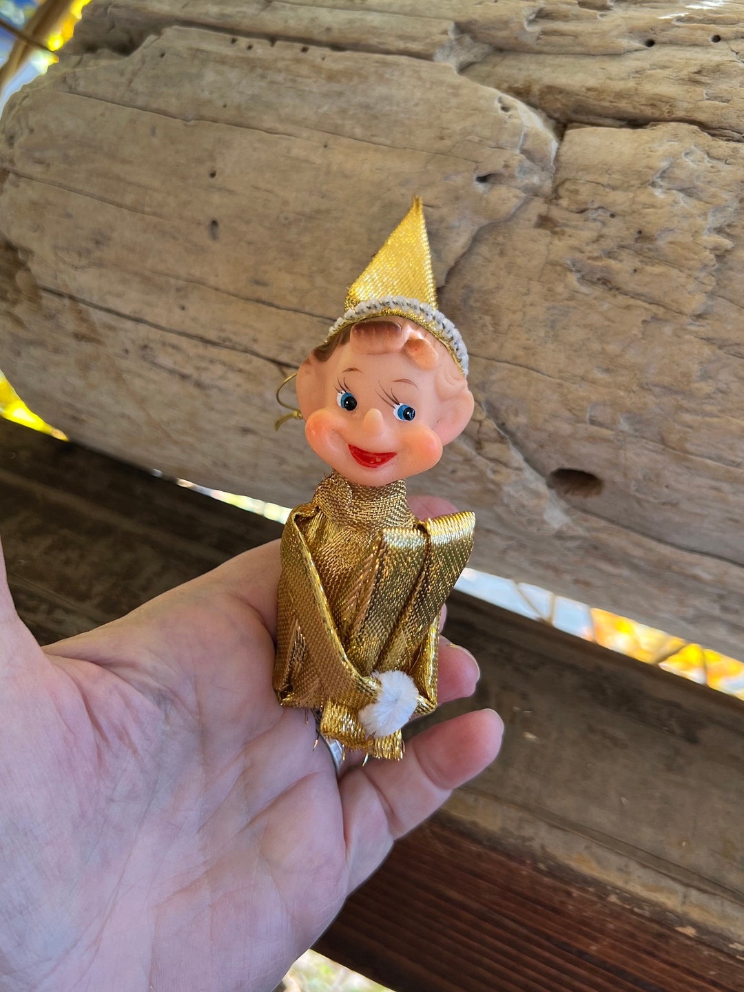 Vintage Delta Knee Hugger Elf Plastic Christmas Ornament 1950 1960 ...