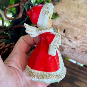 Vintage LEFTON Angel Christmas Bell Angel Gift Ornament 1950 MCM ...