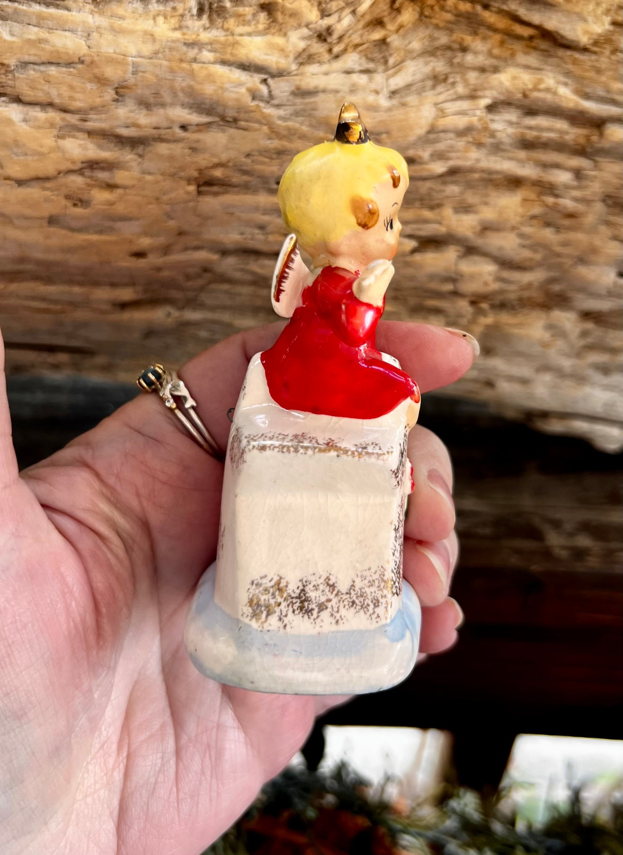 Vintage NAPCO Christmas Angel Star Bell Ornament 1950 1957 MCM Angel ...