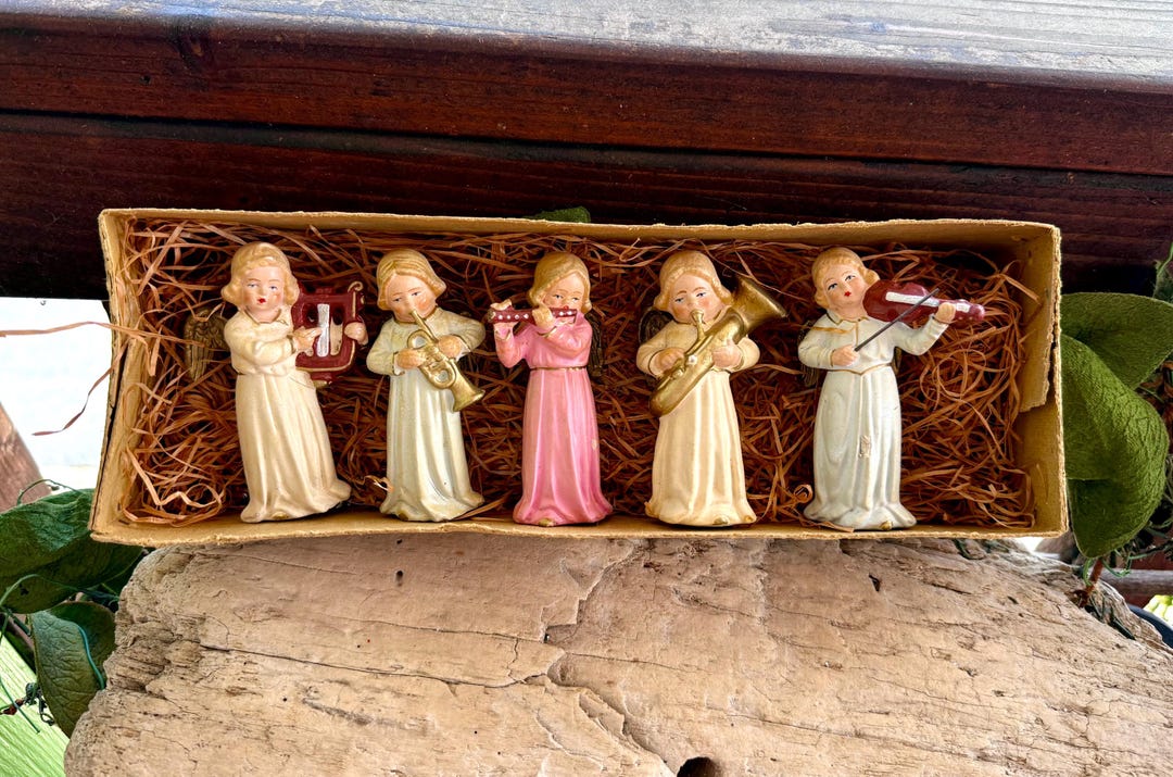 Vintage US Zone Angel Ornament West German Angel MCM 1940 1950 ...