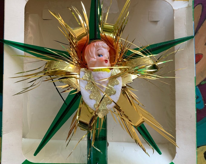 Vintage Atomic Angel Star Tree Topper Retro Angel Tree Topper BRADFORD ...