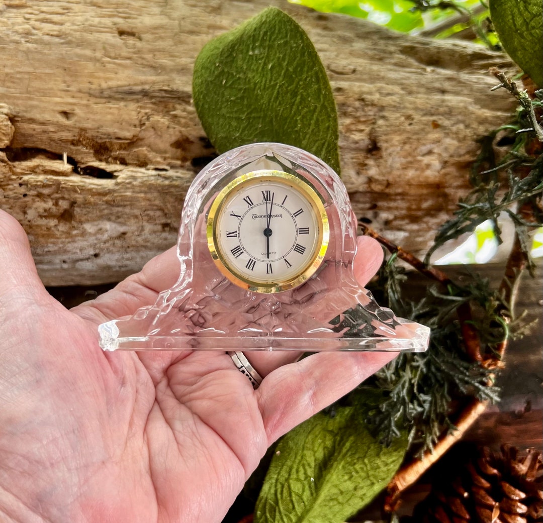 Vintage Tyrone Crystal Clock Ireland Retro Cut Crystal Full Lead ...