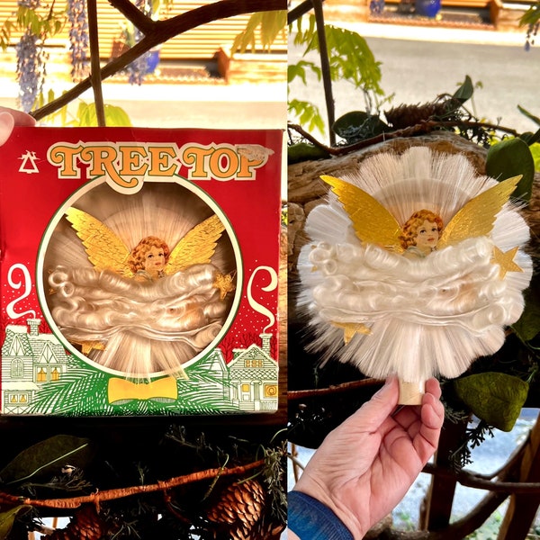 Spun Glass Angel Tree Topper - Etsy