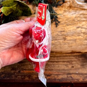 Vintage Flocked Mr & Mrs Santa Claus Christmas Ornament COMMODORE Mr ...