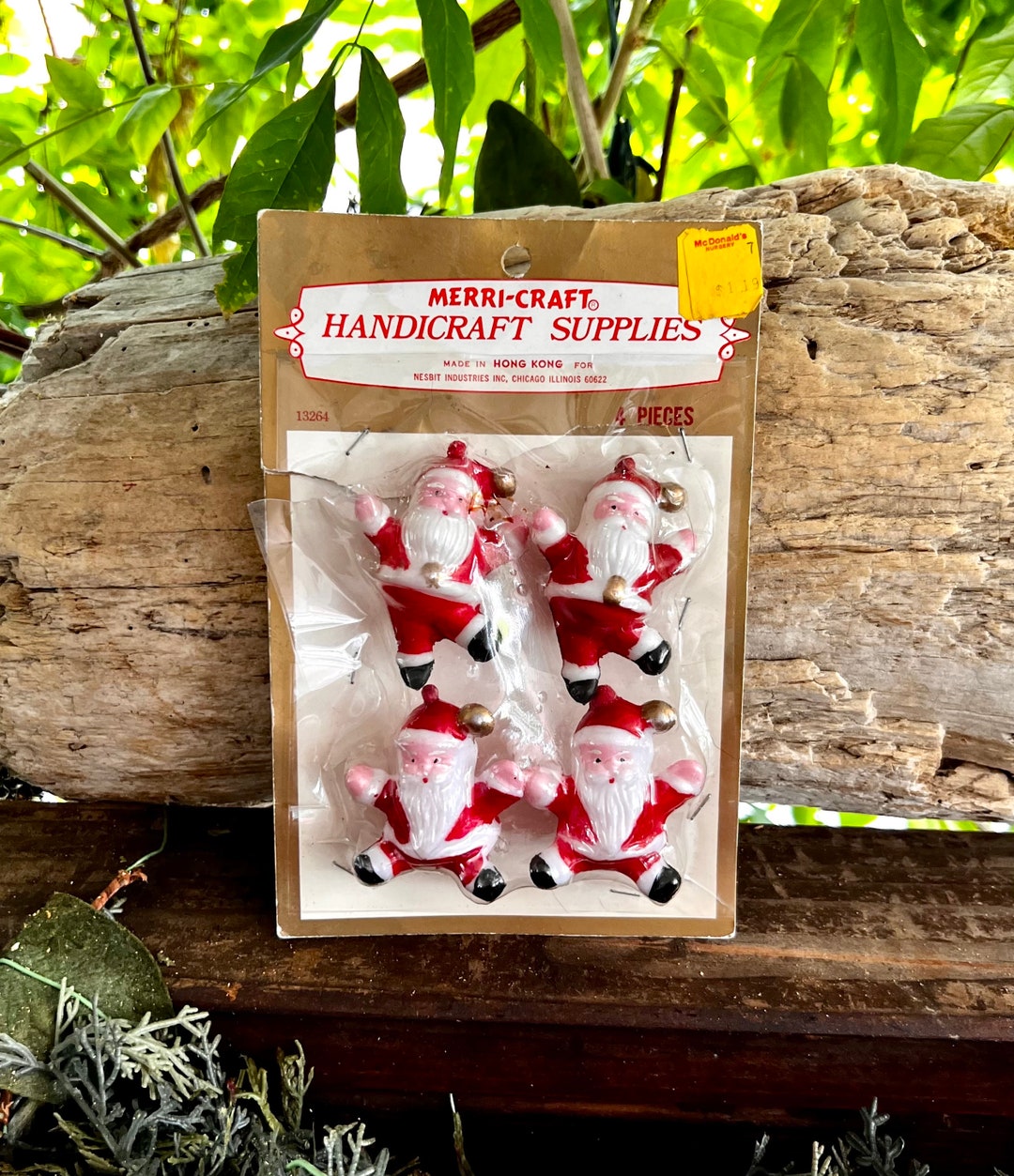 Vintage Retro Santa Ornament Christmas Dancing Santa Diorama Ornament ...