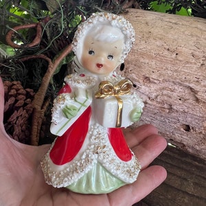 Vintage LEFTON Angel Christmas Bell Angel Gift Ornament 1950 MCM ...