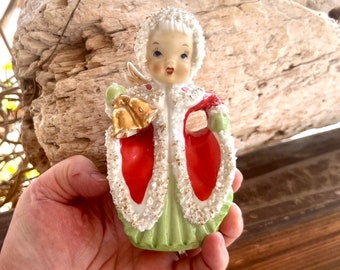 Vintage LEFTON Angel Christmas Bell 1950 MCM Retro Kitsch Angel ...