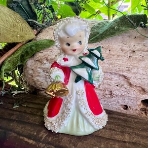 Vintage LEFTON Angel Christmas Bell 1950 MCM Retro Kitsch Angel ...