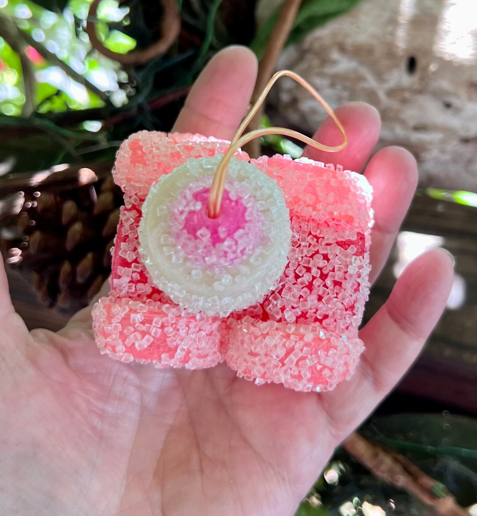 Vintage Candy Sugar Car Christmas Ornament MCM 1960 1970 Candy Gumdrop ...